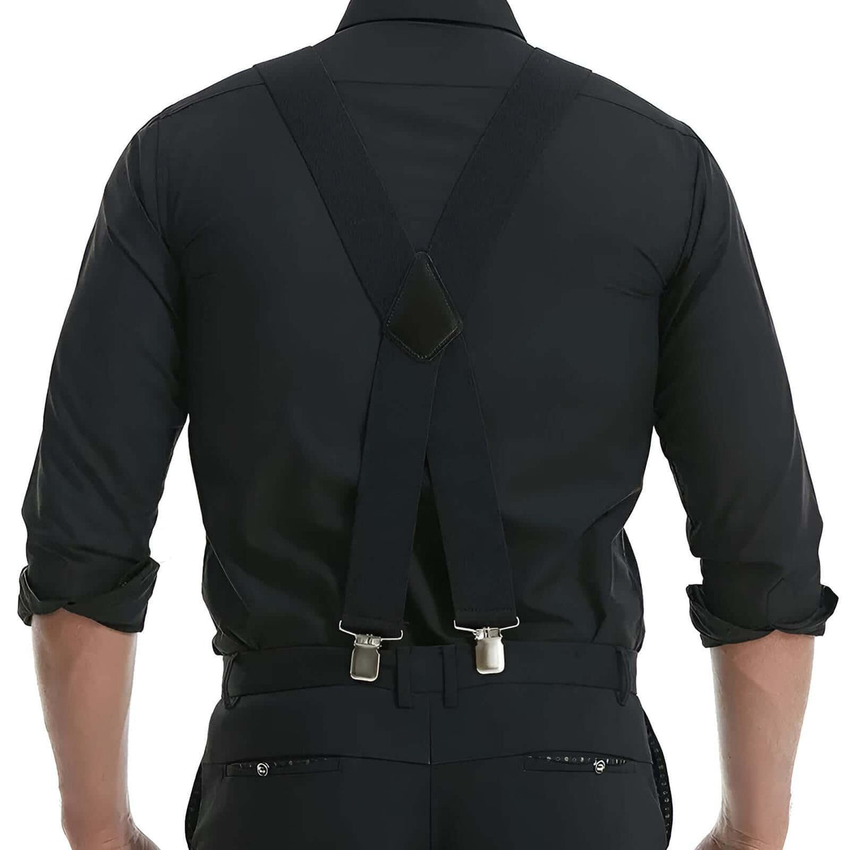 Heavy Duty Big Size Suspenders for Men - 2 Inch Wide X Back 4 Strong C